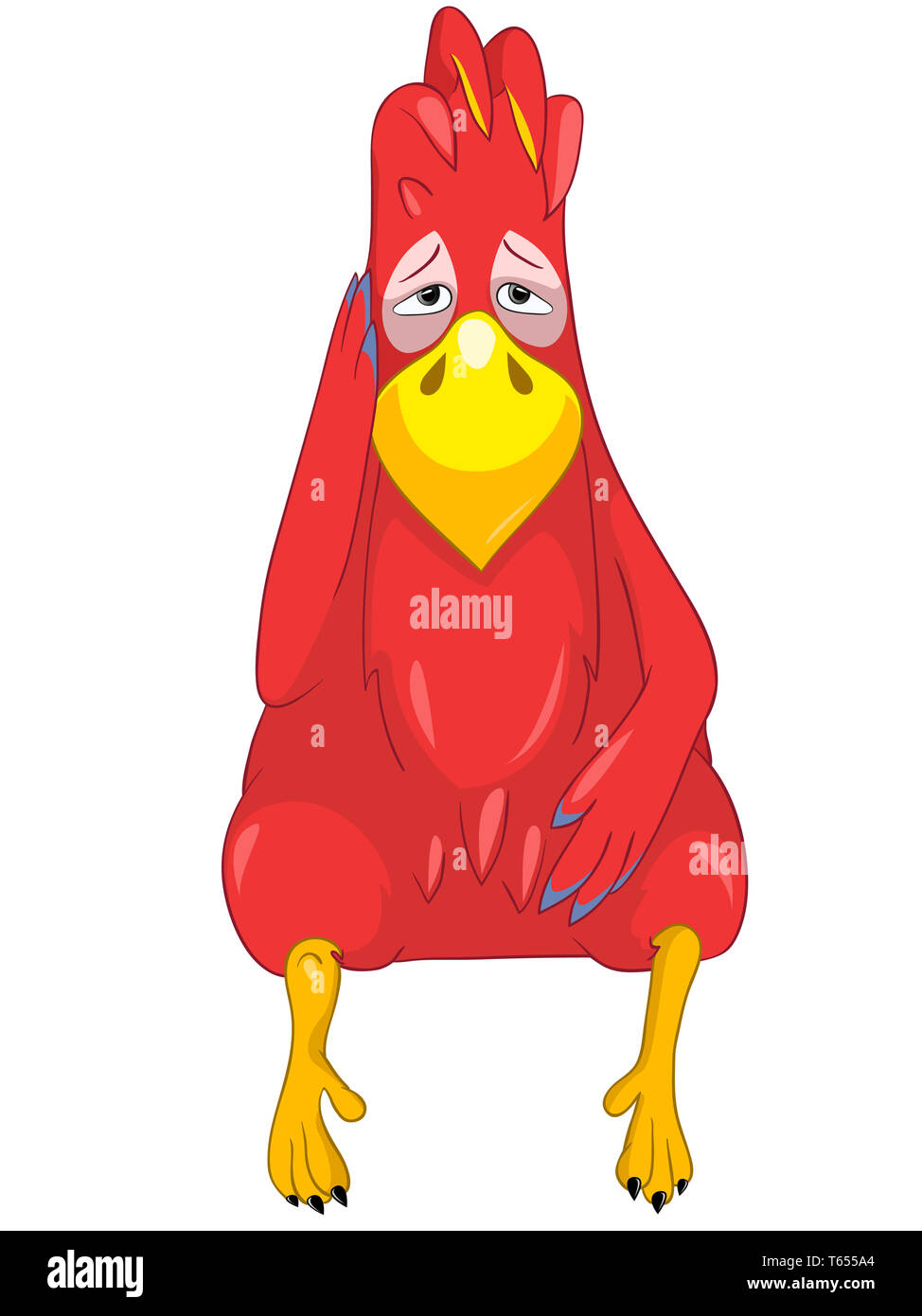 Cartoon illustration bird sad expression hi-res stock photography and ...