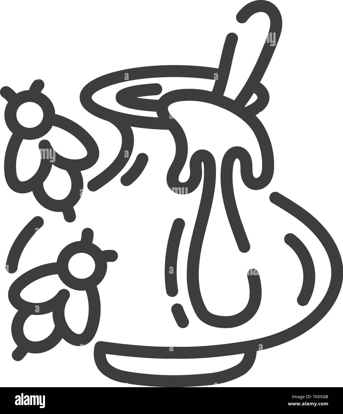 Cartoon apiary honey bees Stock Vector Images - Alamy