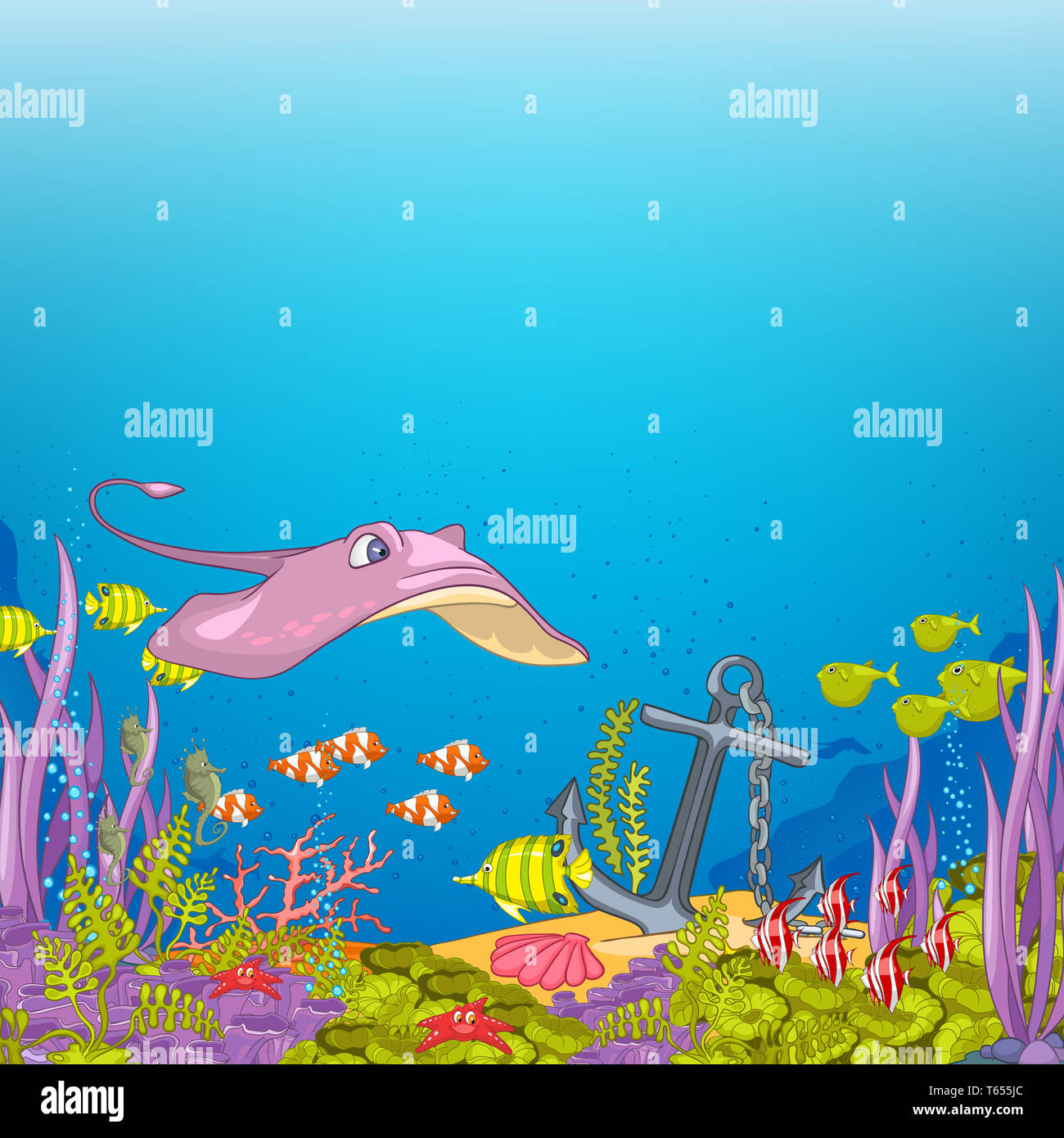 Cartoon underwater hi-res stock photography and images - Alamy