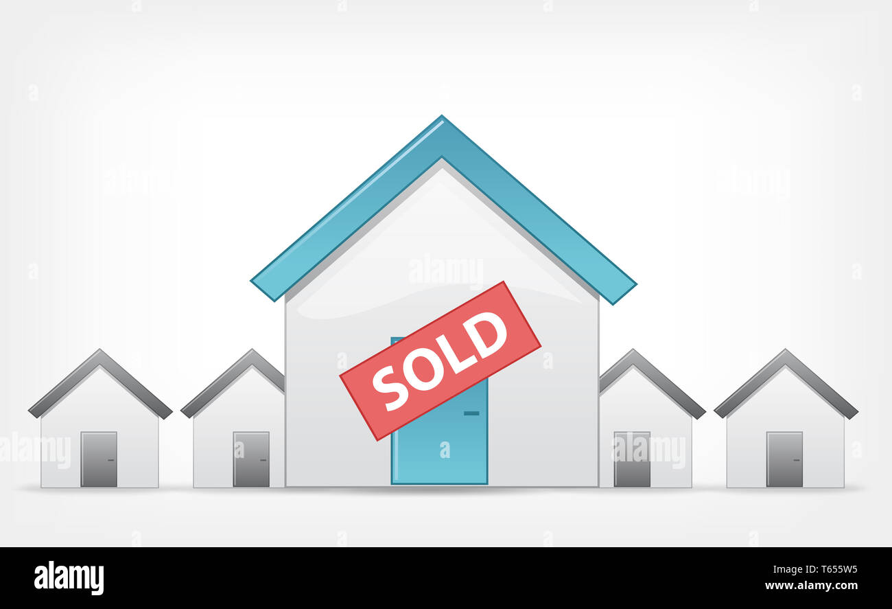 Vector sold house hi-res stock photography and images - Alamy