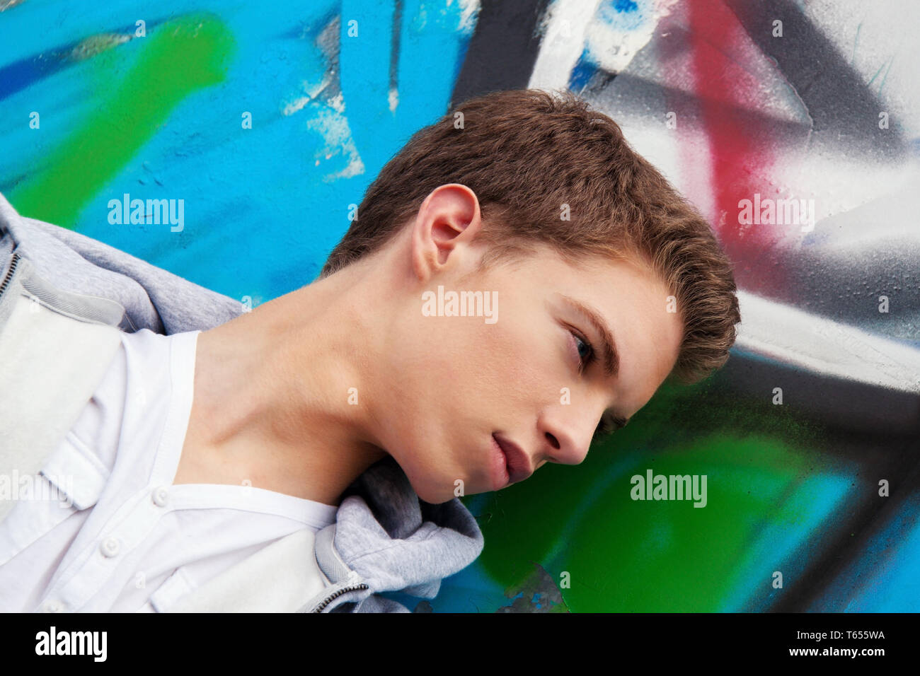 cool looking teenager Stock Photo - Alamy