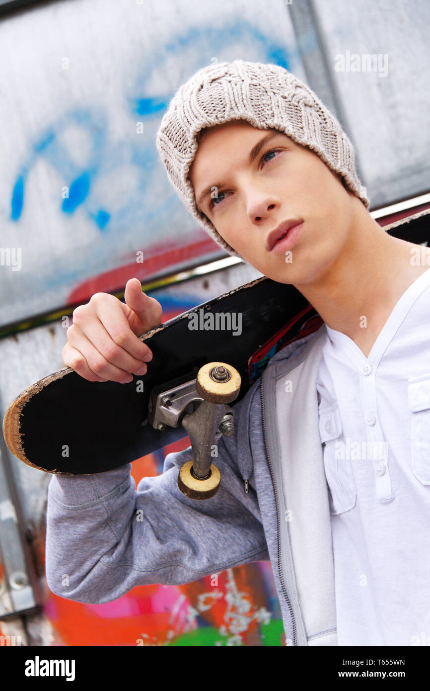 cool looking teenager Stock Photo - Alamy