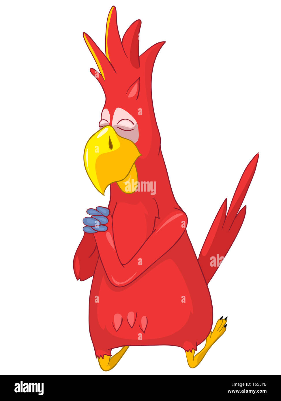 Funny Parrot. Prey Stock Photo - Alamy