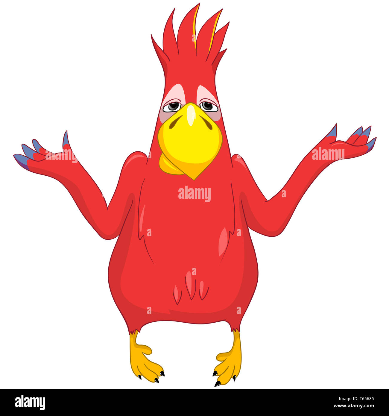 Funny Parrot. Sad Stock Photo - Alamy