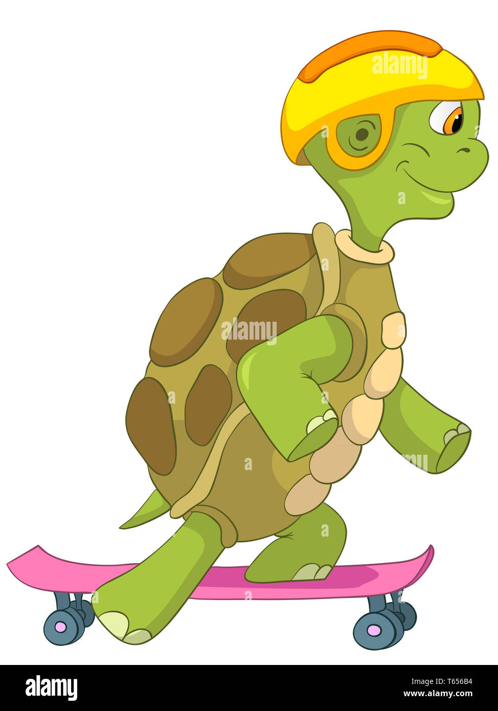 Funny Turtle. Skateboarding Stock Photo - Alamy