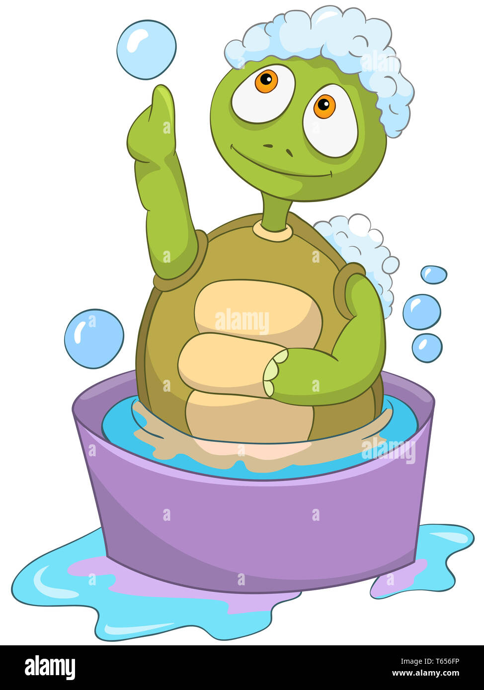 Cartoon happy turtle bubble hi-res stock photography and images - Alamy