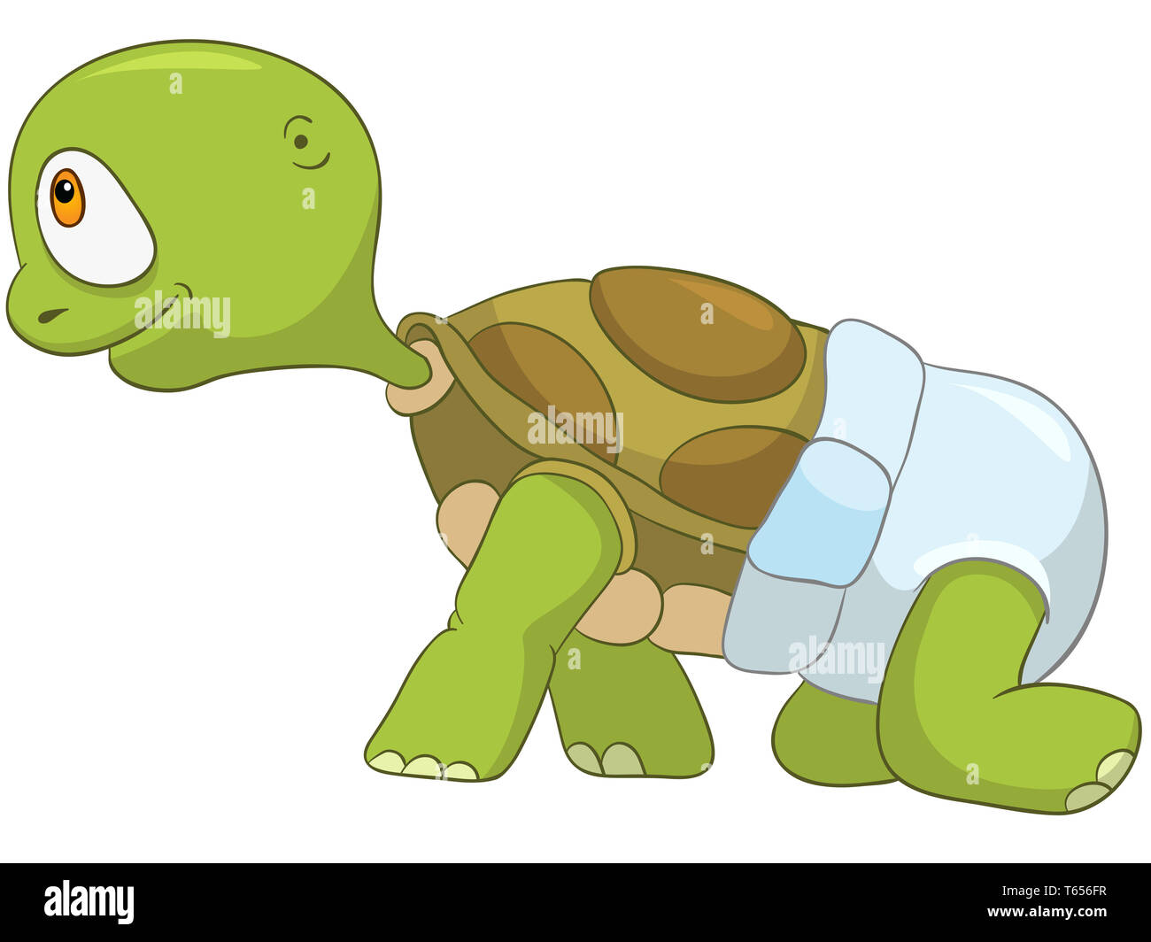 Funny Turtle. Baby First Step Stock Photo - Alamy