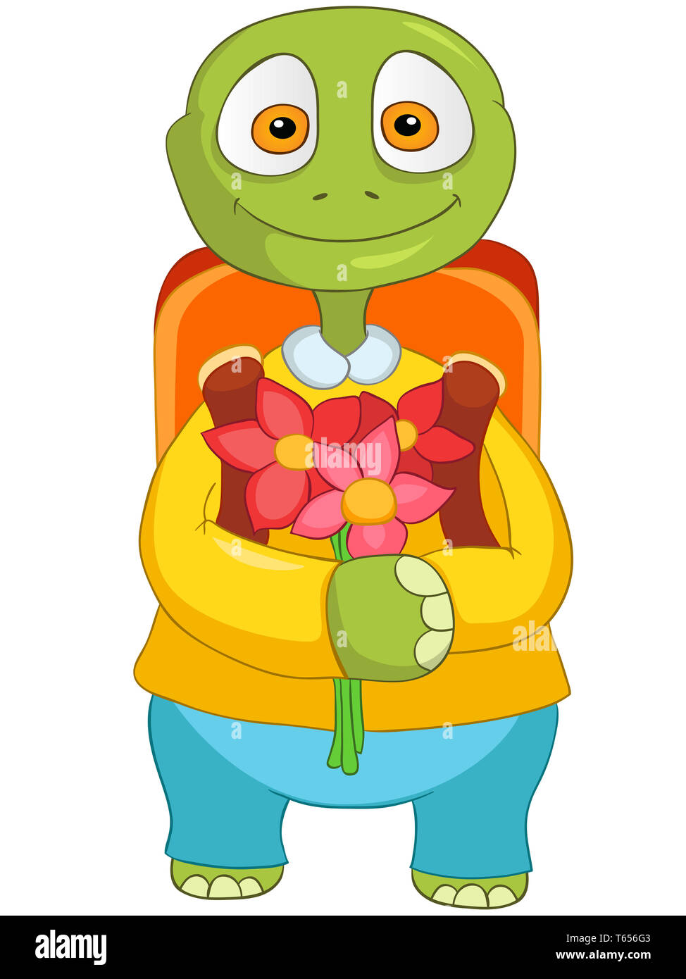 Funny Turtle. Back to school Stock Photo - Alamy