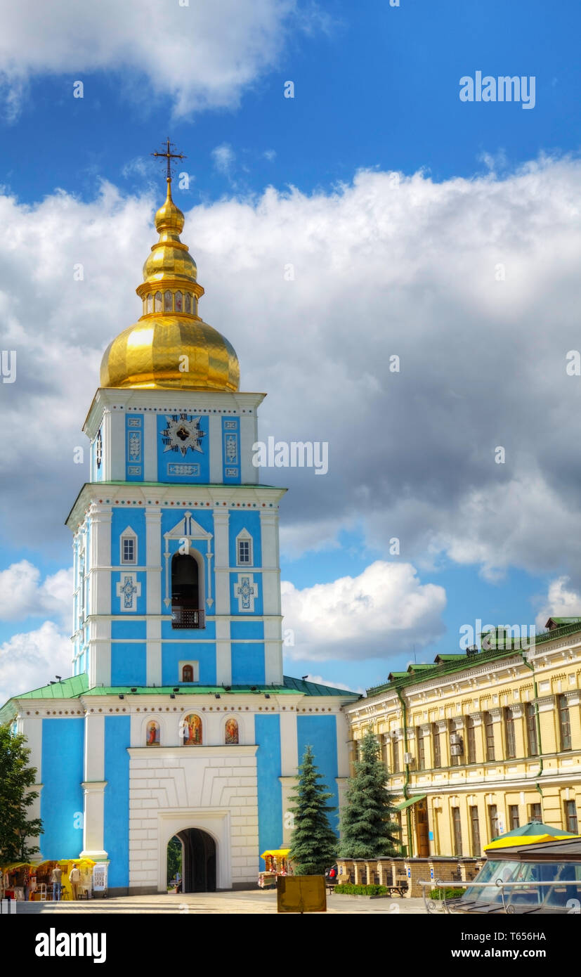 Bell tower at St. Michael monastery in Kiev, Ukraine Stock Photo - Alamy