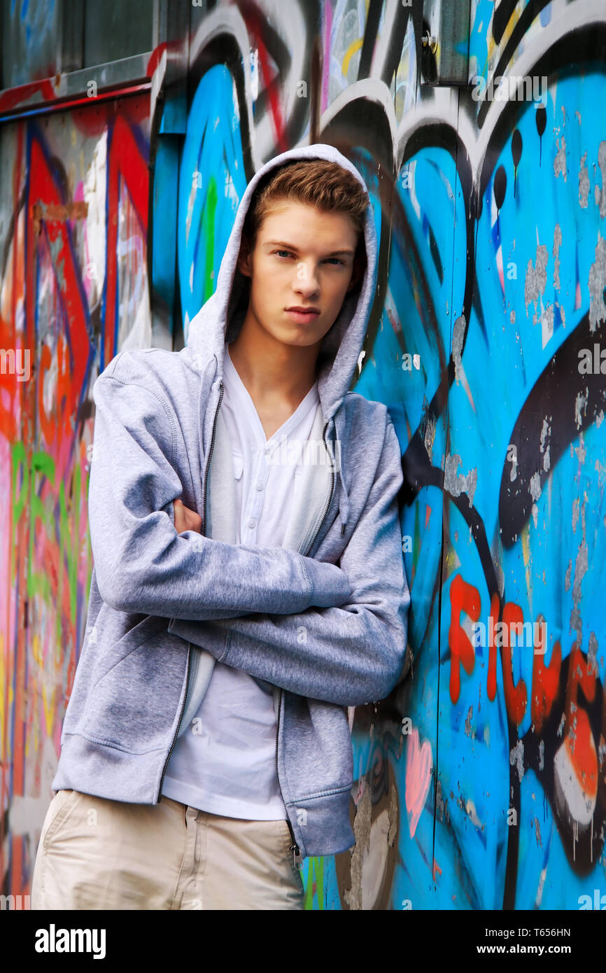 cool looking teenager Stock Photo - Alamy
