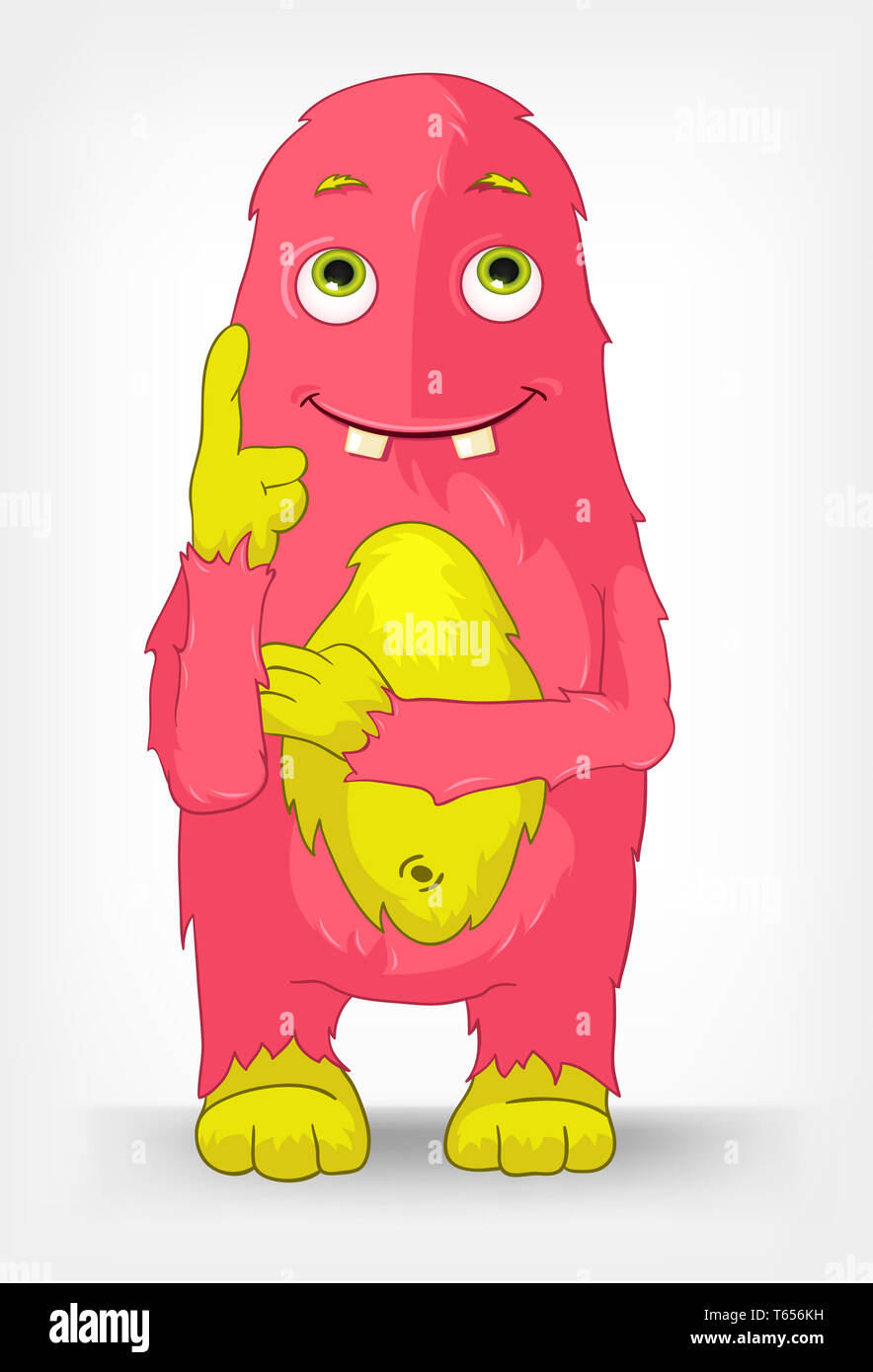 Funny Monster. Thinking Stock Photo - Alamy