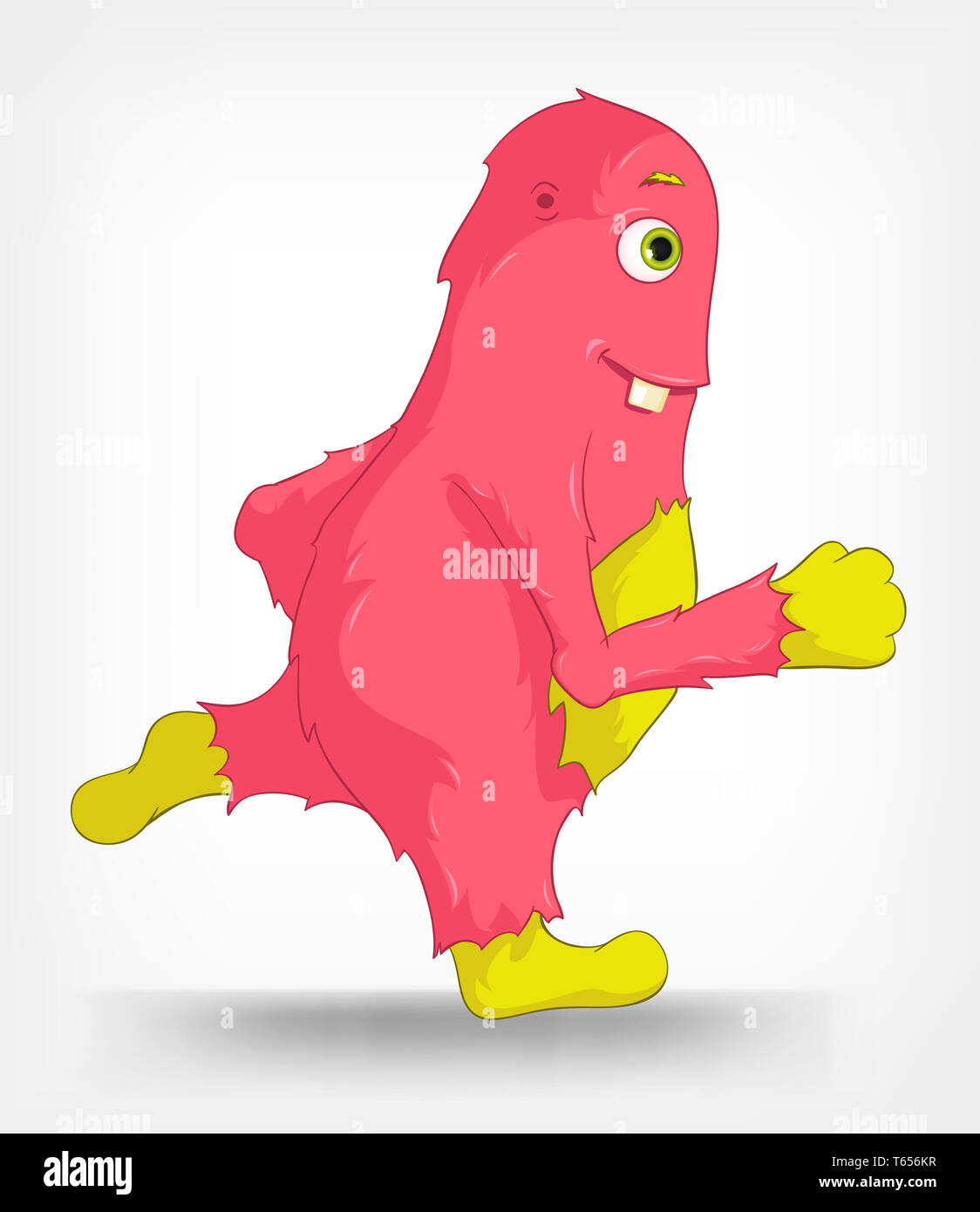 Funny Monster. Running Stock Photo - Alamy