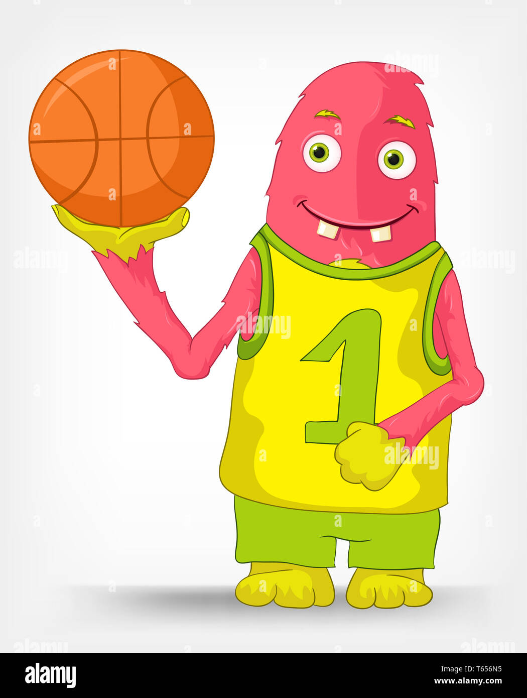Funny Monster. Basketball Stock Photo - Alamy