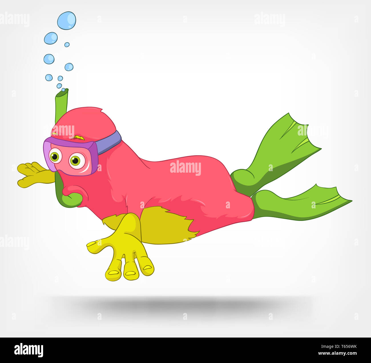 Funny Monster. Diver Stock Photo - Alamy