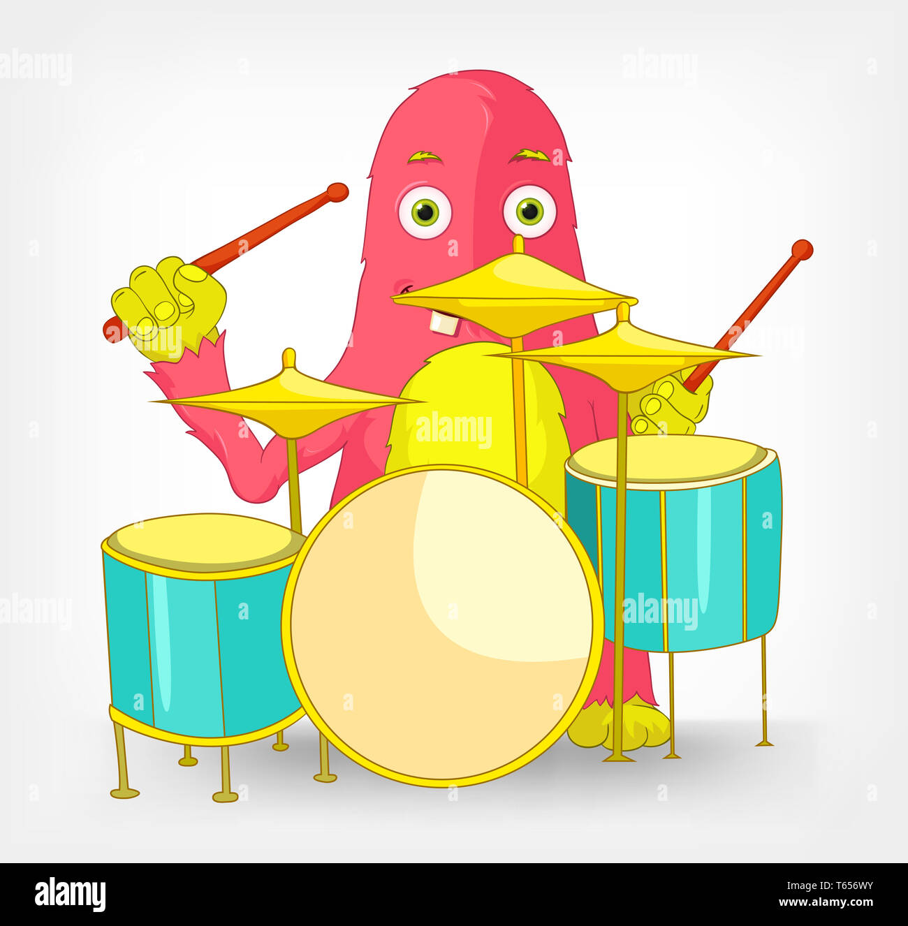 Cartoon drummer hi-res stock photography and images - Alamy