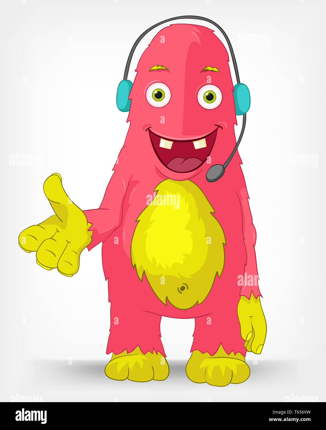 Funny Monster. Communication Stock Photo - Alamy