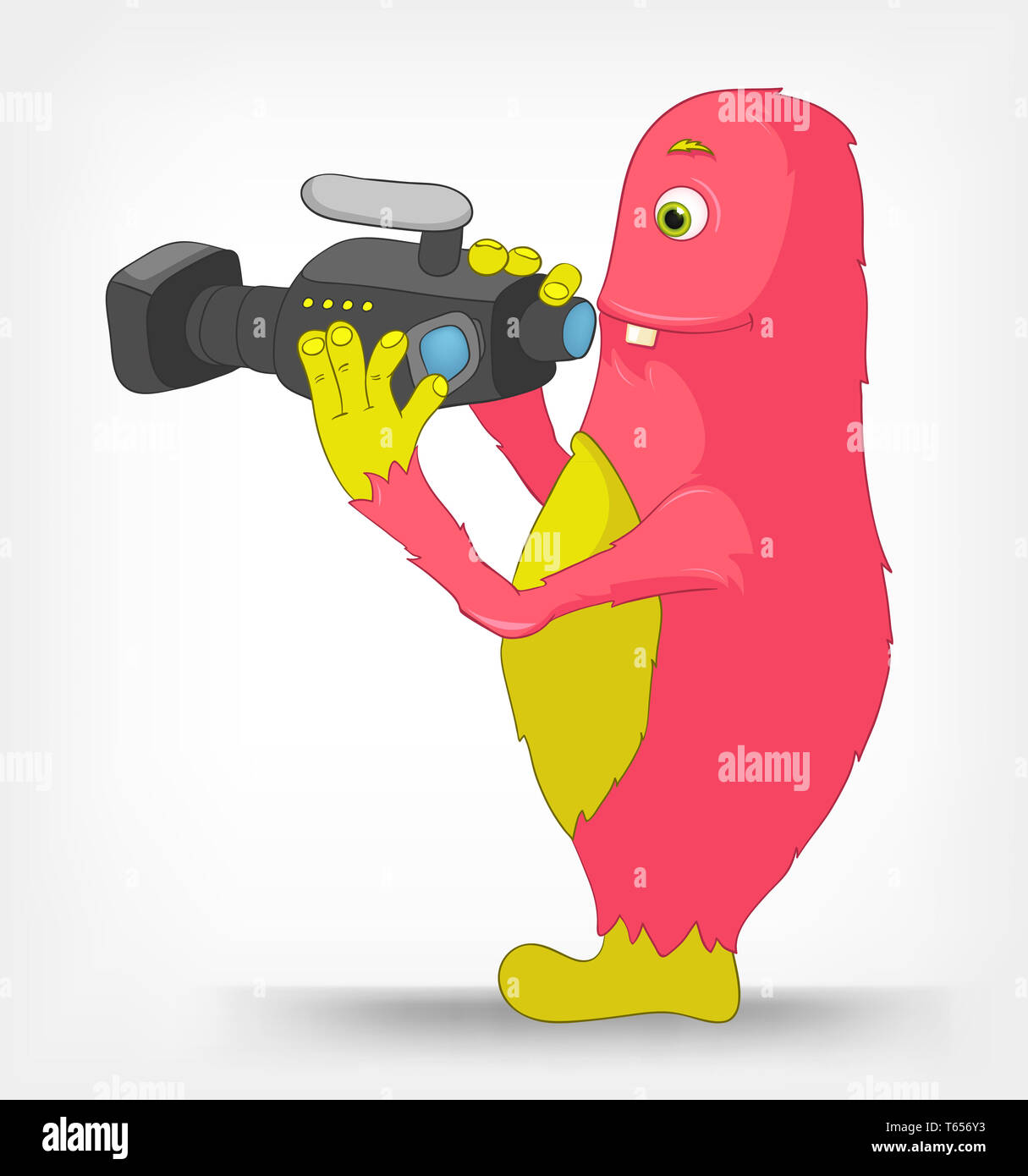Funny Monster. Cameraman Stock Photo - Alamy