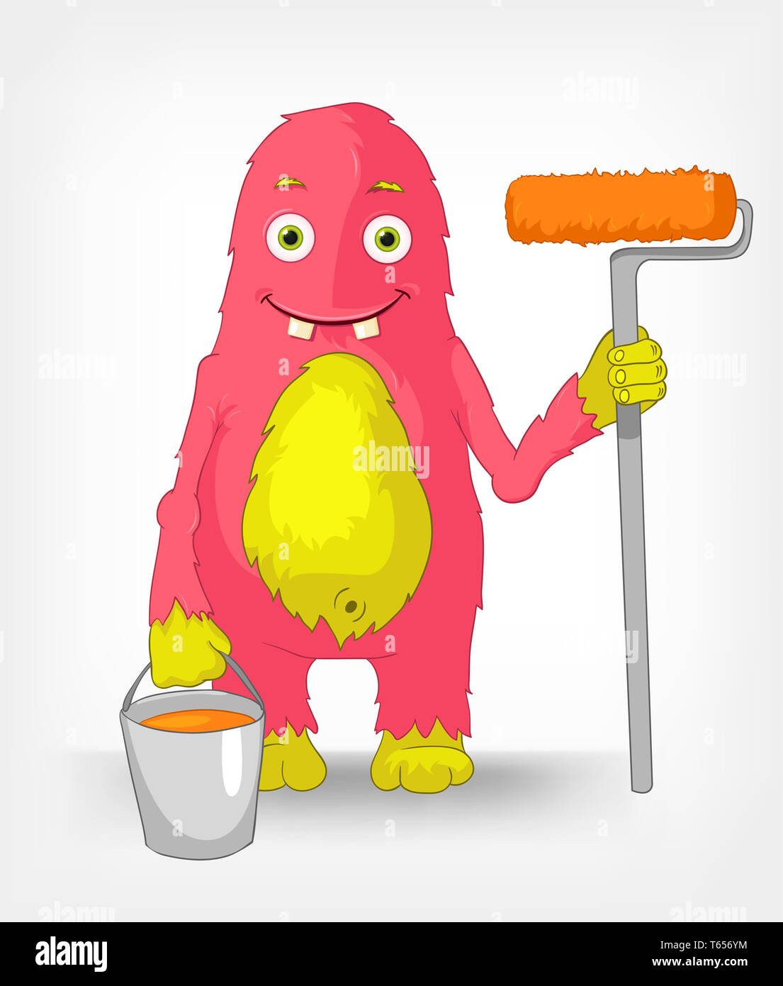 Funny Monster. Painter Stock Photo - Alamy