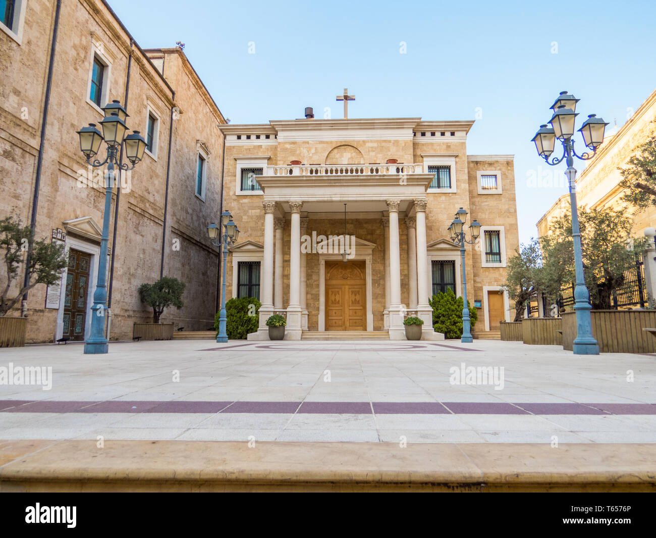 Saint George Maronite Greek Orthodox Cathedral in Beirut, Lebanon Stock ...