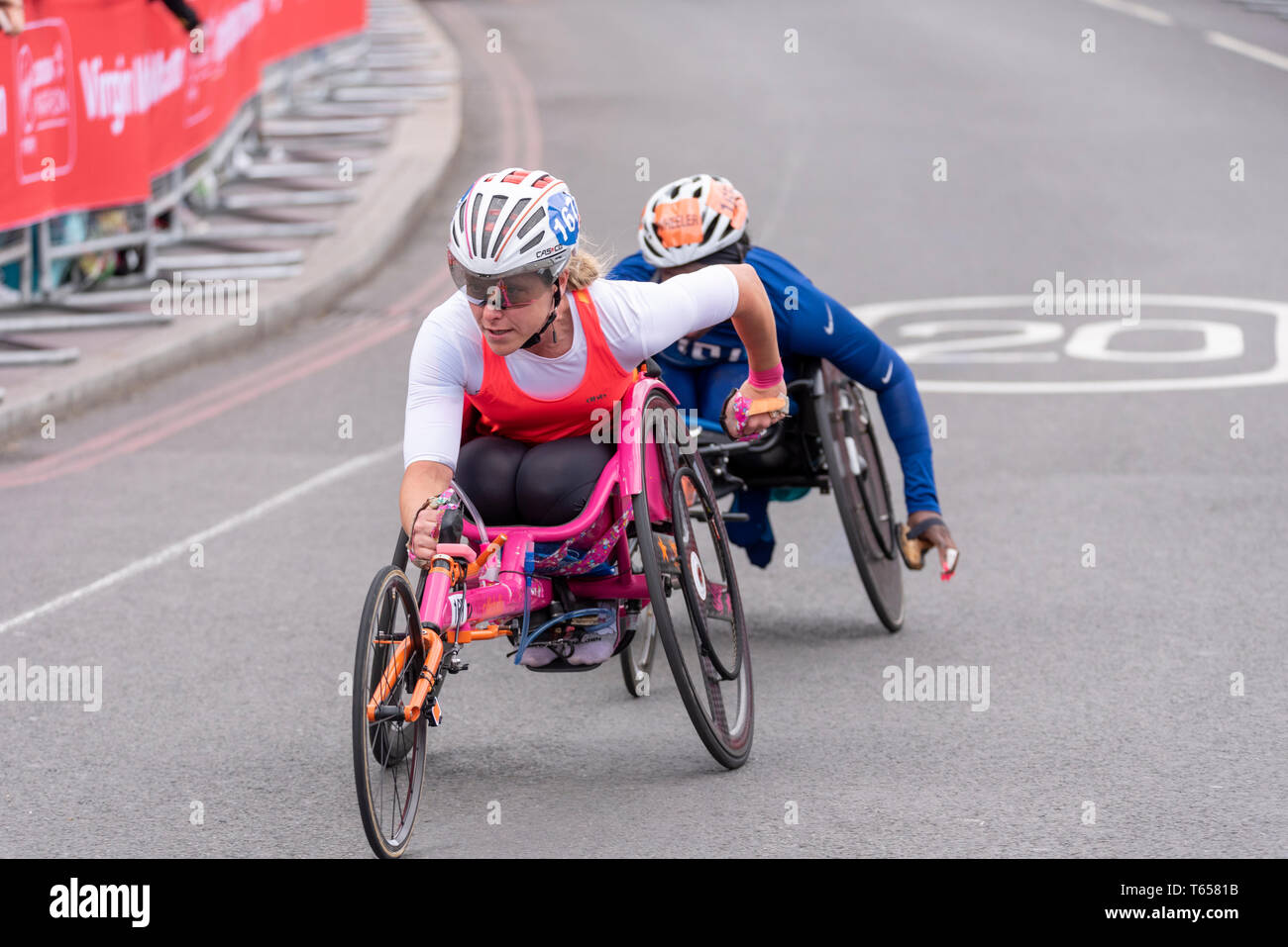 Mel Nicholls GBR racing in the Virgin Money London Marathon 2019 ...