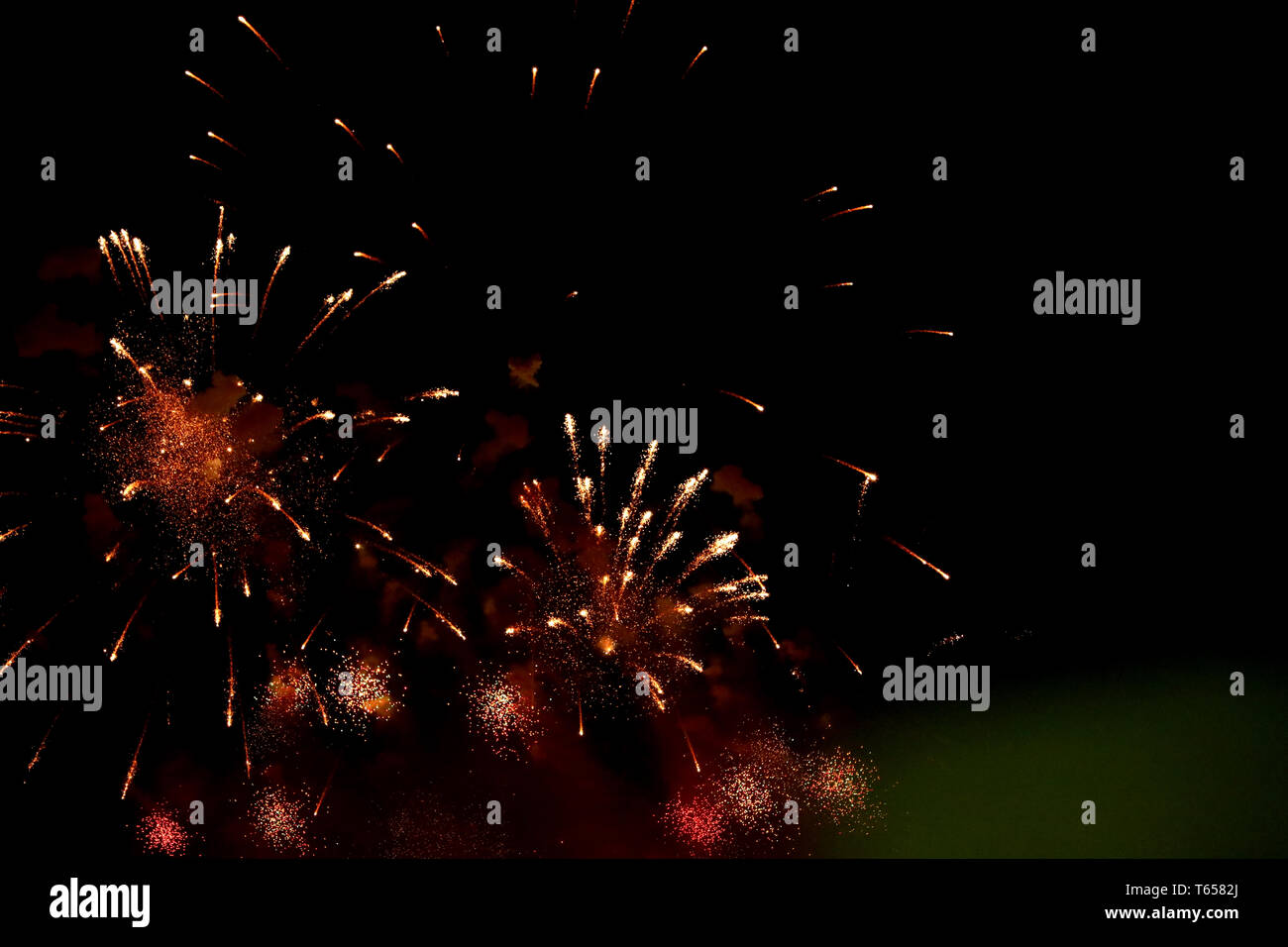 New Year's Eve fireworks and rockets on New Year's Day Stock Photo - Alamy
