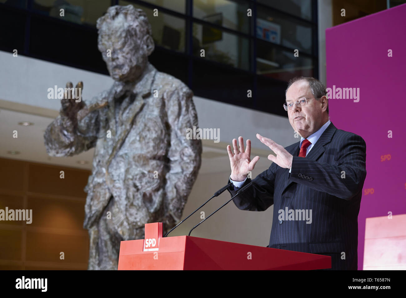 Peer Steinbrück (SPD), SPD chancellor candidate, and SPD Chairman ... Peer Steinbrück (SPD), SPD chancellor candidate, and SPD Chairman ...