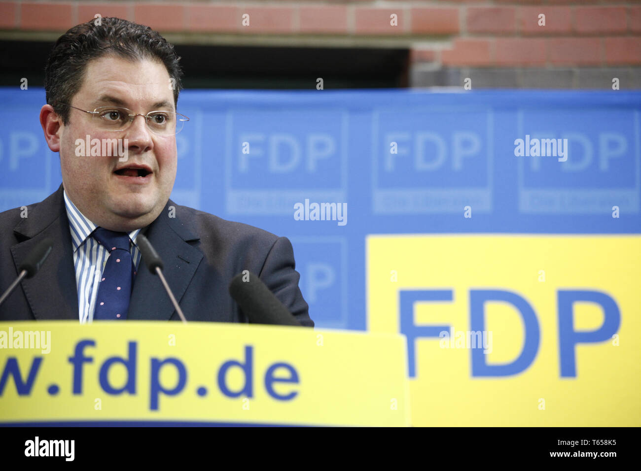German liberal party Press conference Stock Photo - Alamy