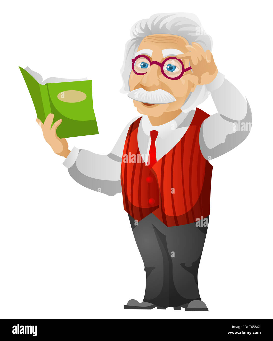 Albert Einstein Cartoon Gezicht Albert Einstein Cartoon Hi Res Stock