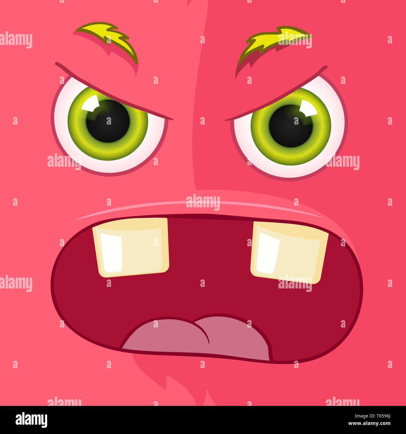 Screaming monster cartoon hi-res stock photography and images - Alamy