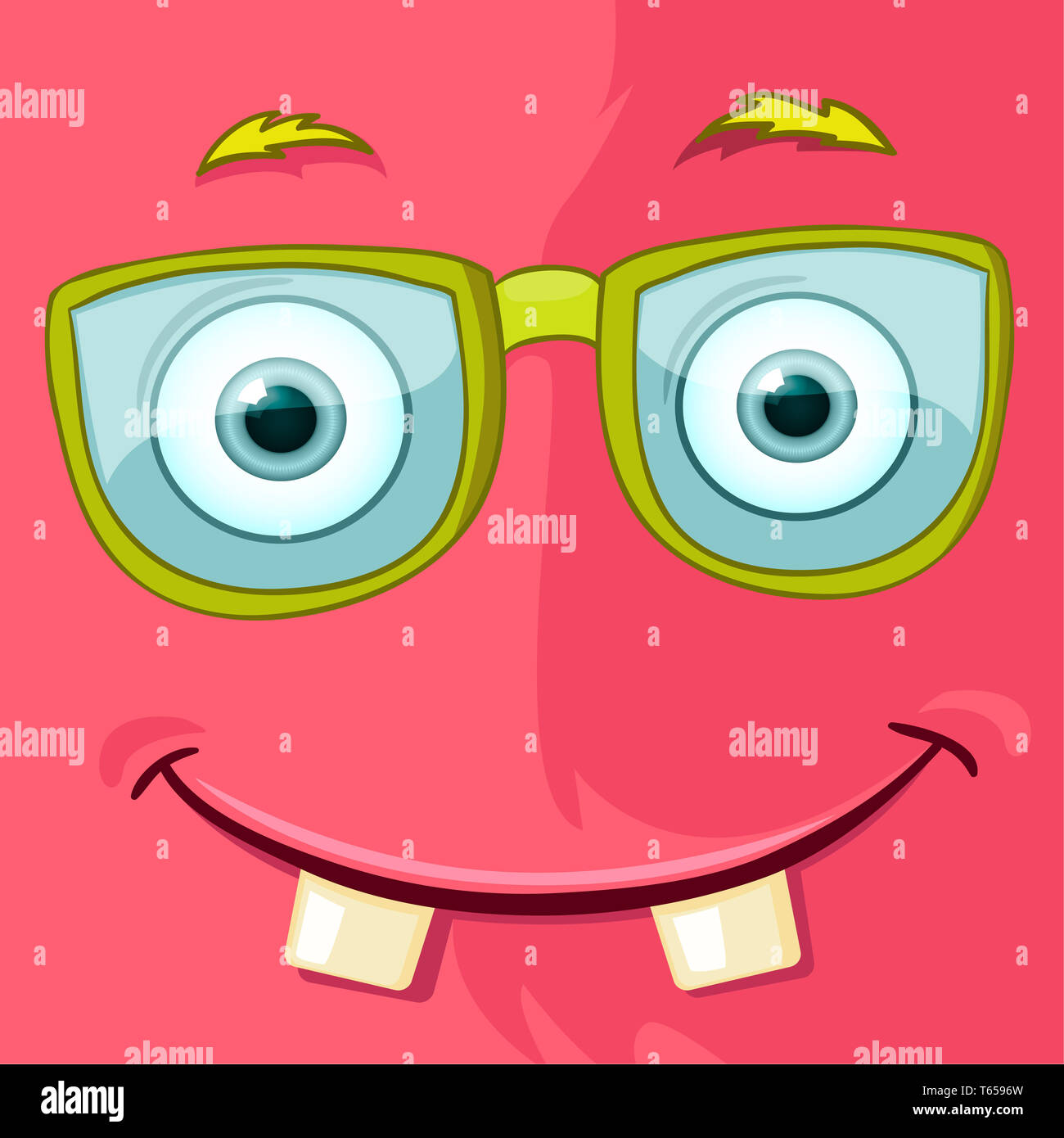 Cartoon monster character smiling hi-res stock photography and images ...
