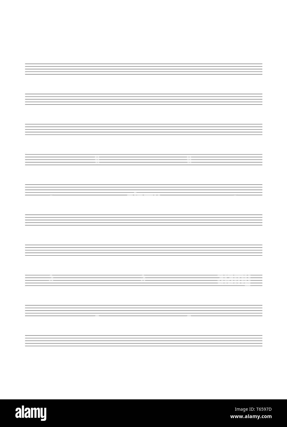 Standart Music Staff Stock Photo - Alamy