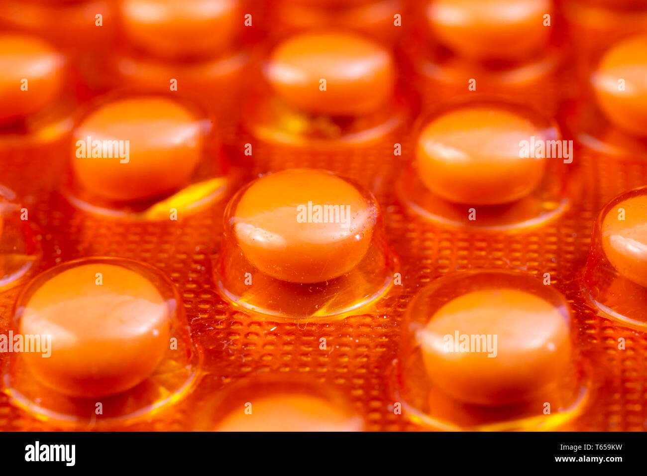 Vitamin C in a plastic pack - blister. Global pharmaceutical industry ...