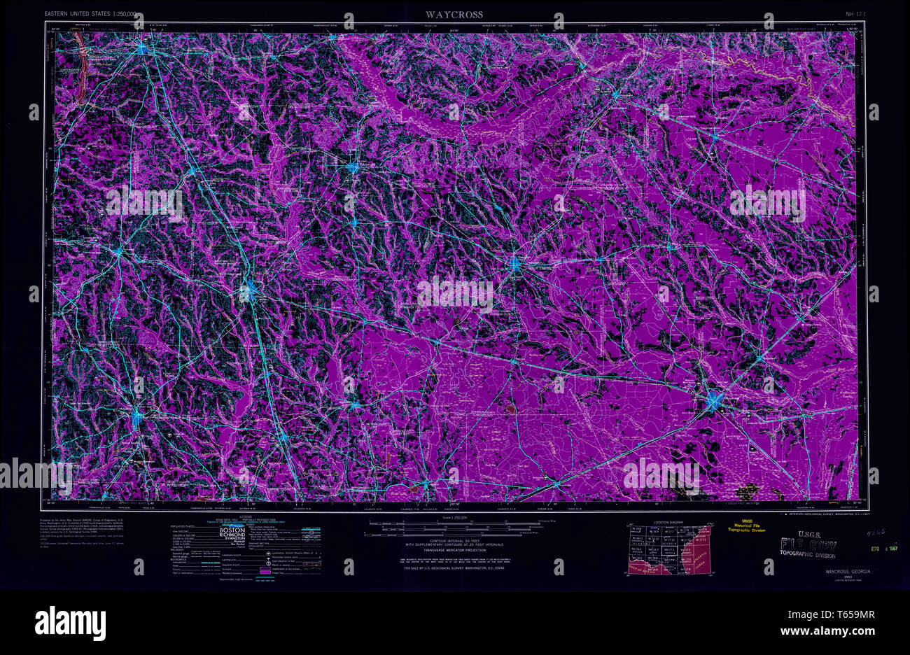 Waycross georgia map hi-res stock photography and images - Alamy