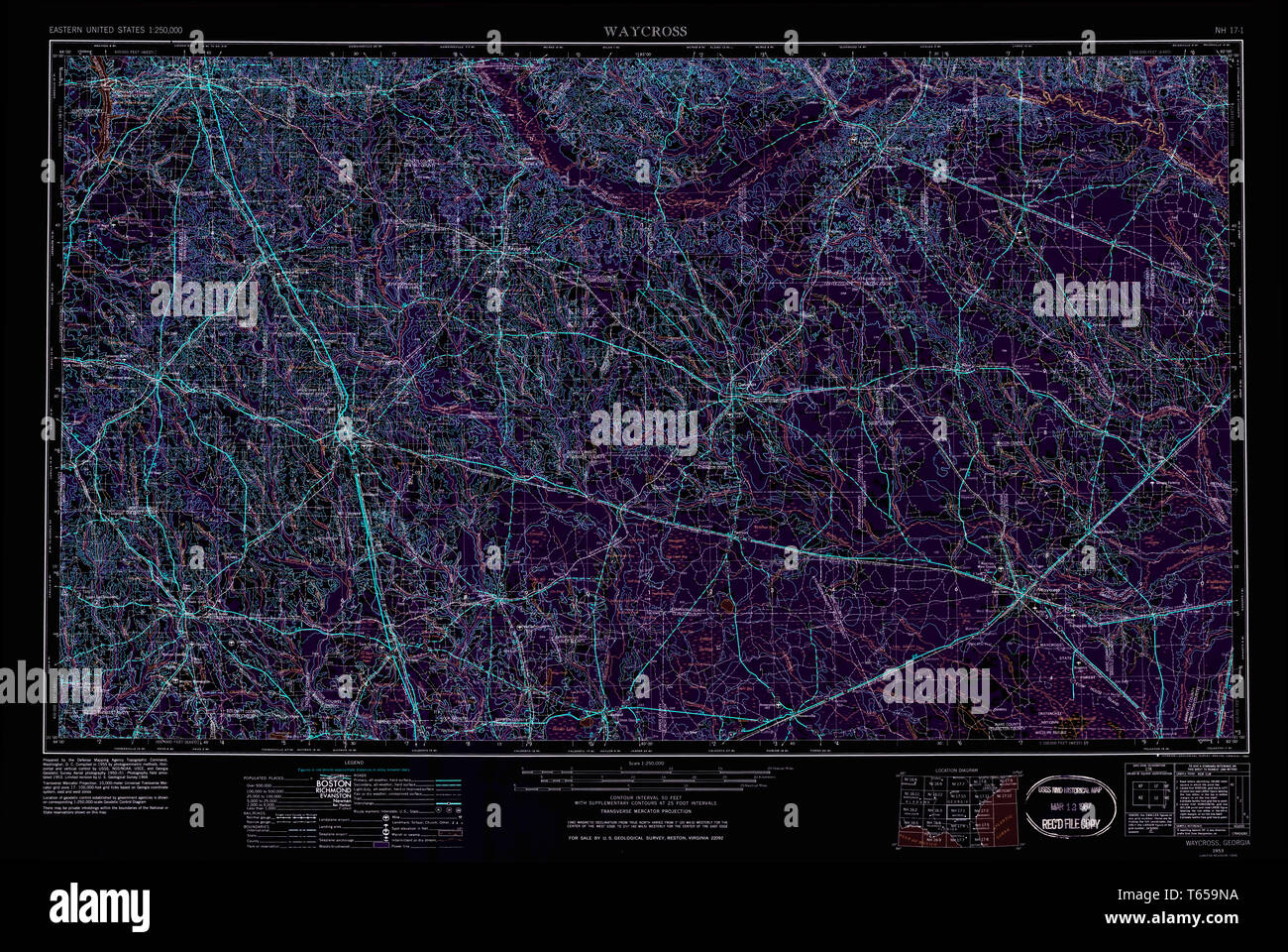Map of waycross hi-res stock photography and images - Alamy