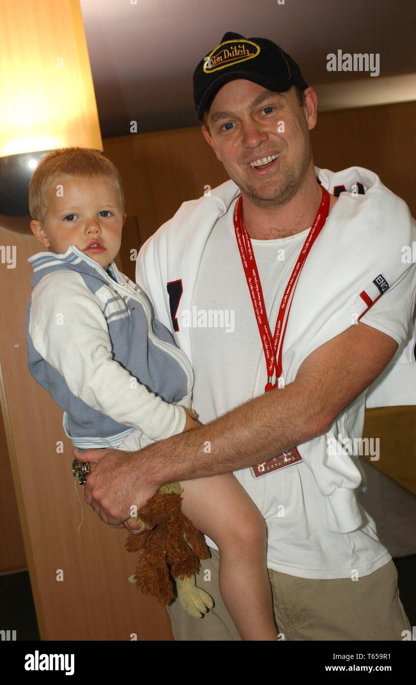 Jason Donovan and his son Zak pictured at the Ladies Day event at The ...