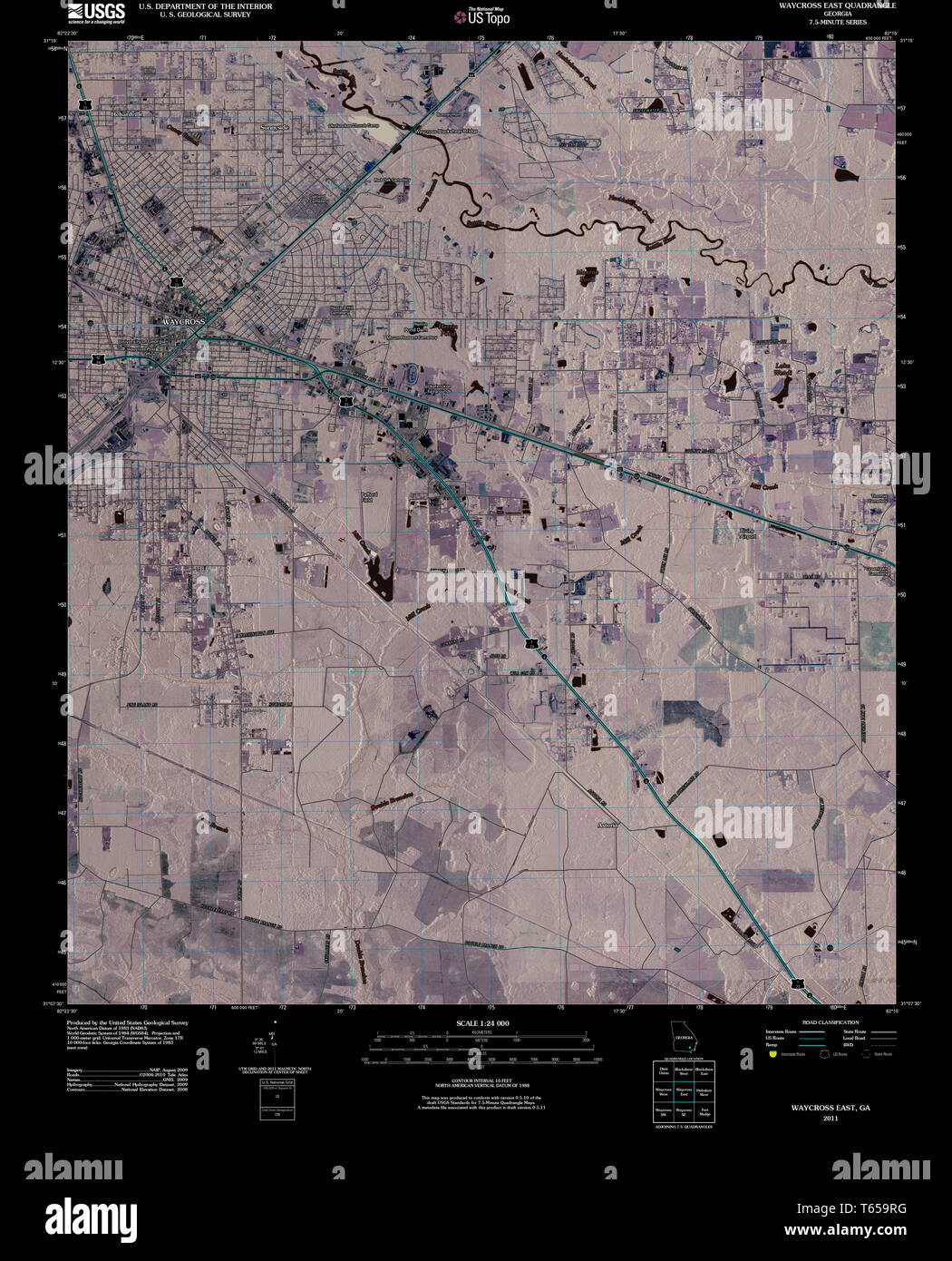 Waycross georgia map hi-res stock photography and images - Alamy