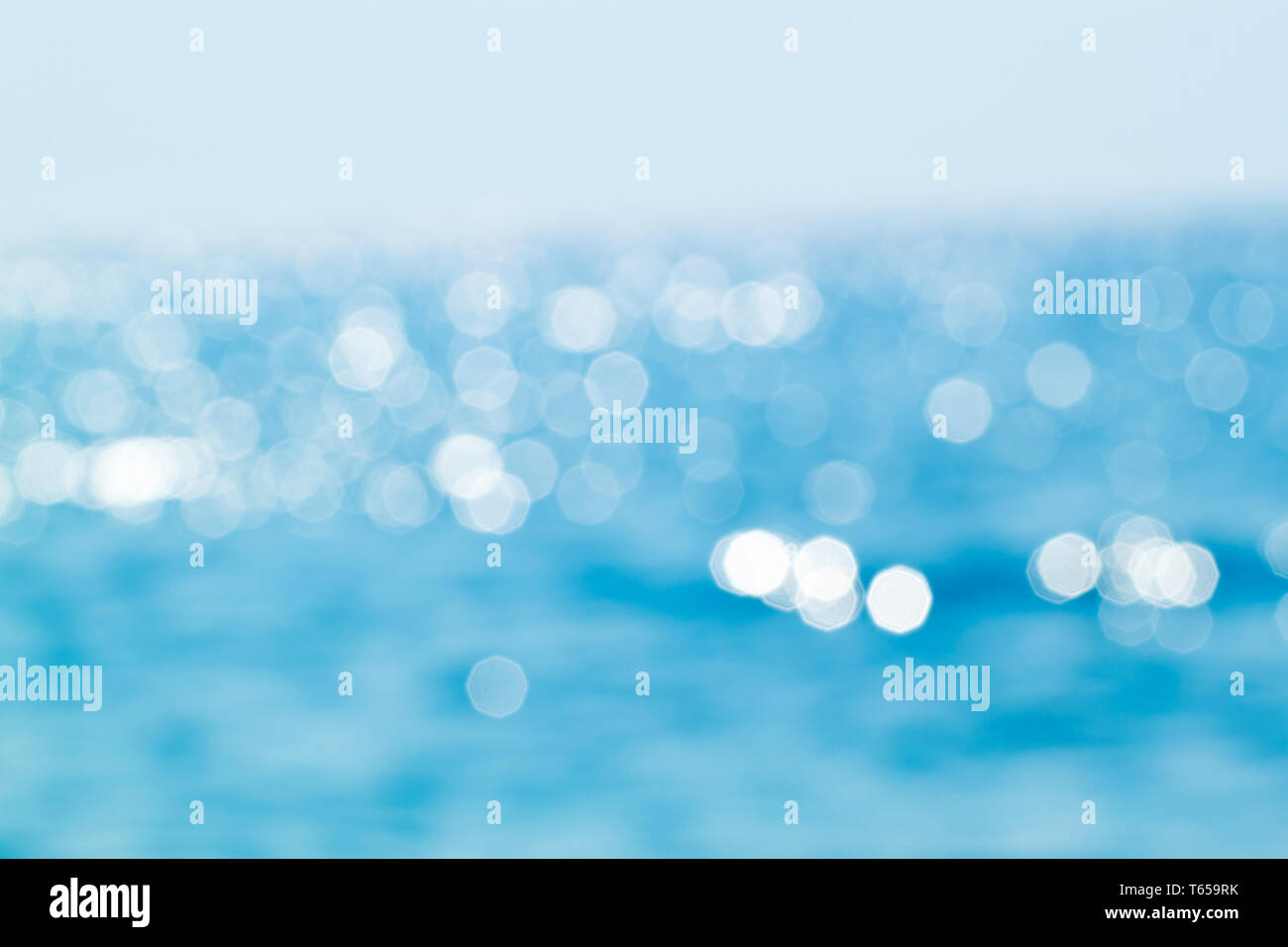 Abstract blue sea bokeh for background use Stock Photo - Alamy