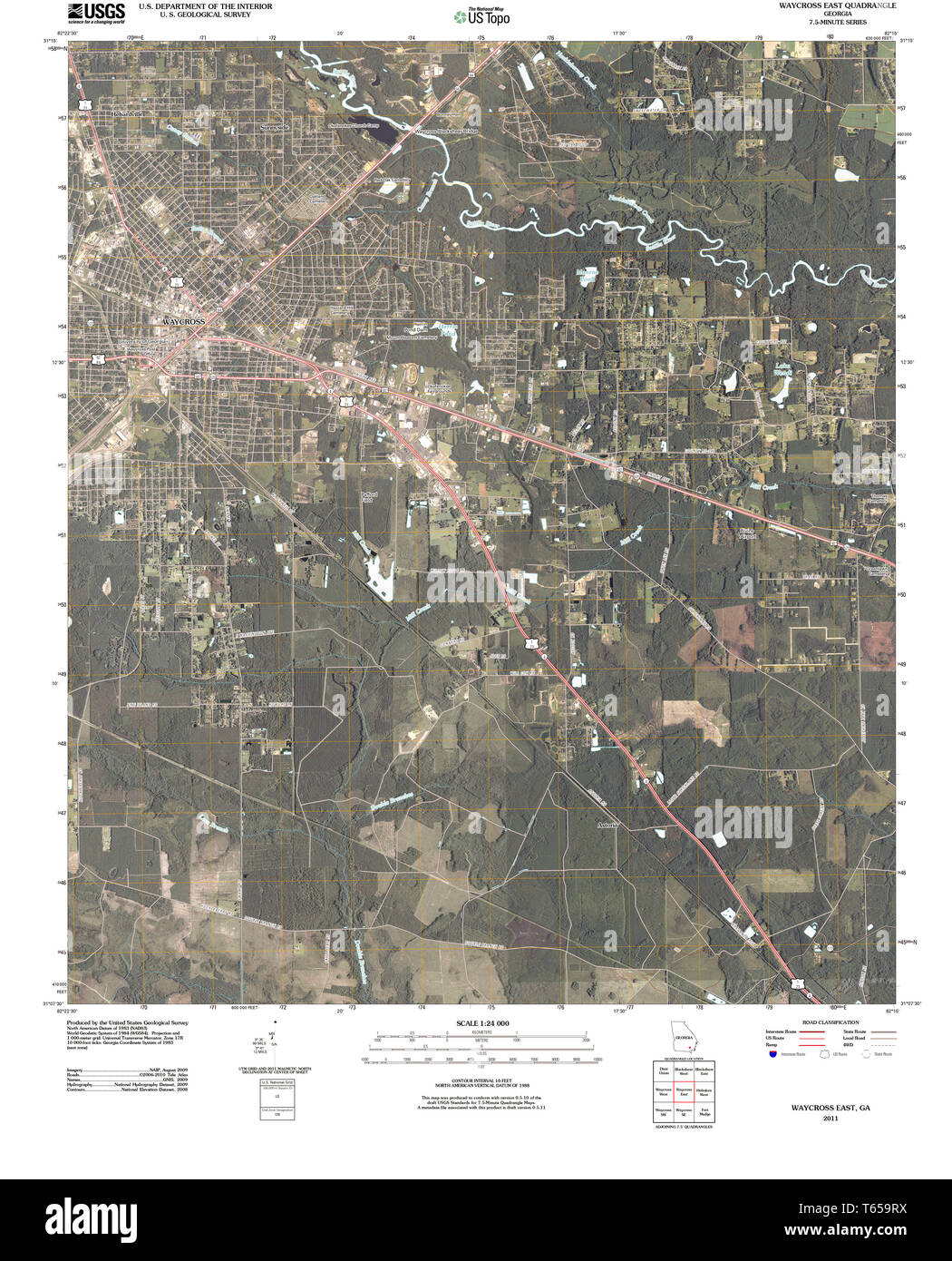 Waycross georgia map hi-res stock photography and images - Alamy