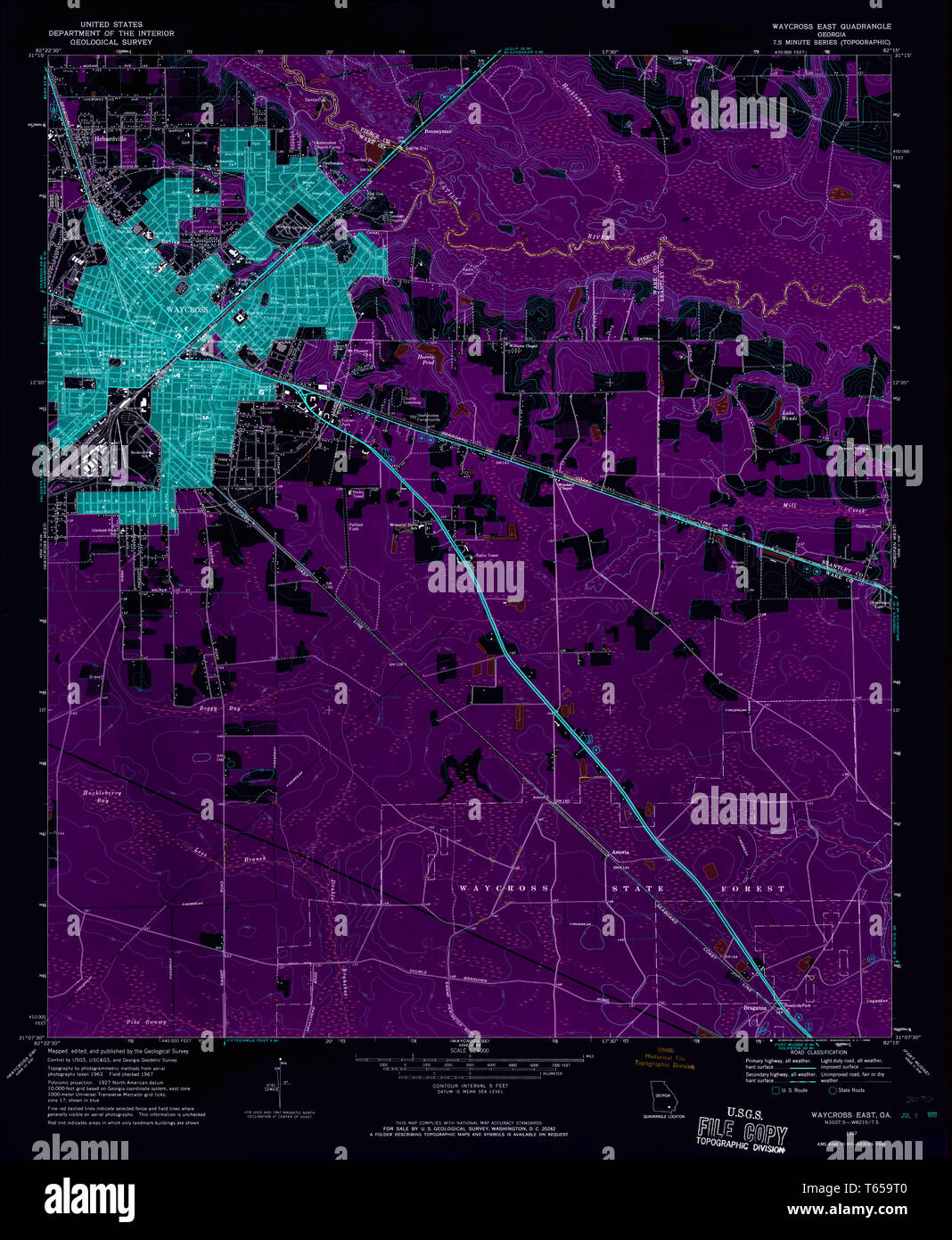 Waycross georgia map hi-res stock photography and images - Alamy