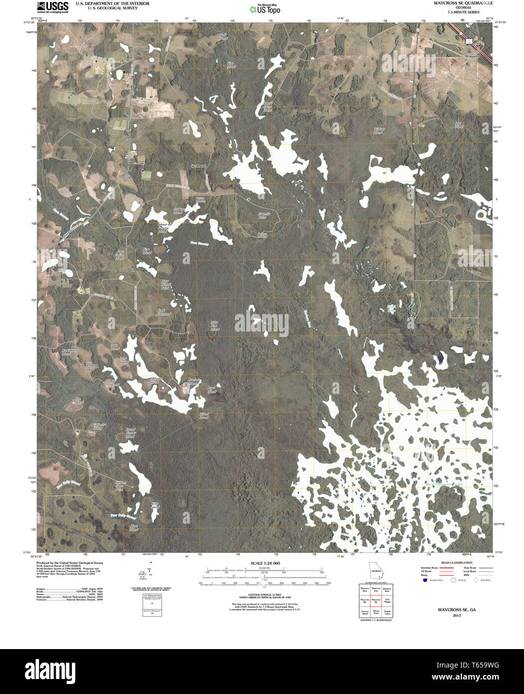 Map of waycross hi-res stock photography and images - Alamy