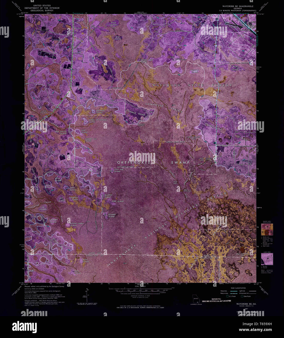 Map of waycross hi-res stock photography and images - Alamy