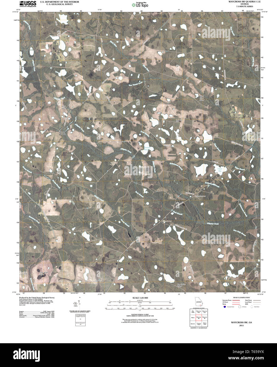 Map of waycross hi-res stock photography and images - Alamy
