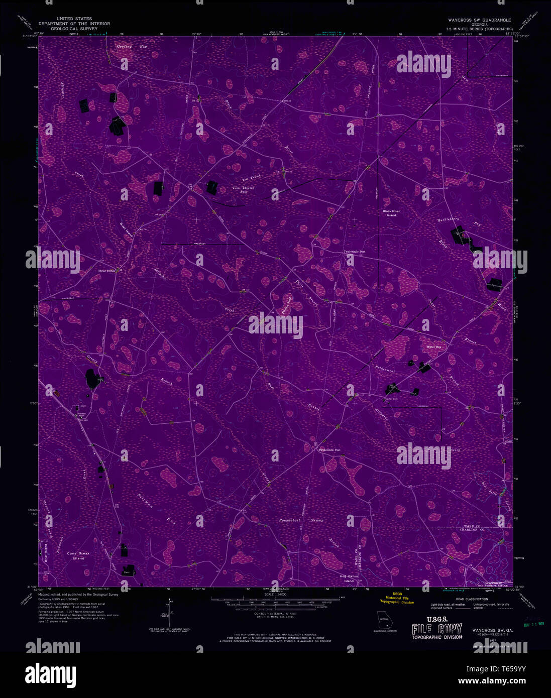 Waycross georgia map hi-res stock photography and images - Alamy