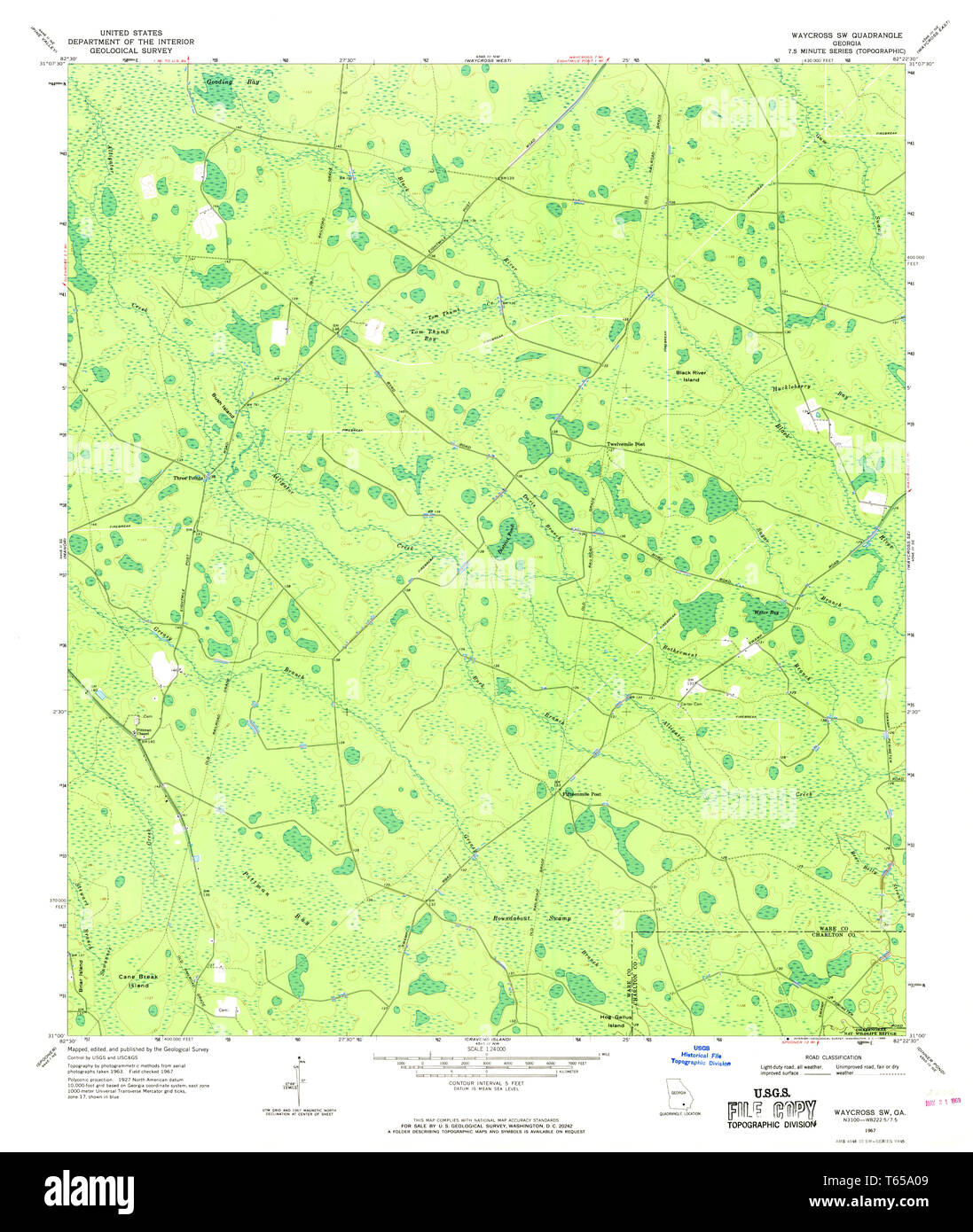 Map of waycross hi-res stock photography and images - Alamy