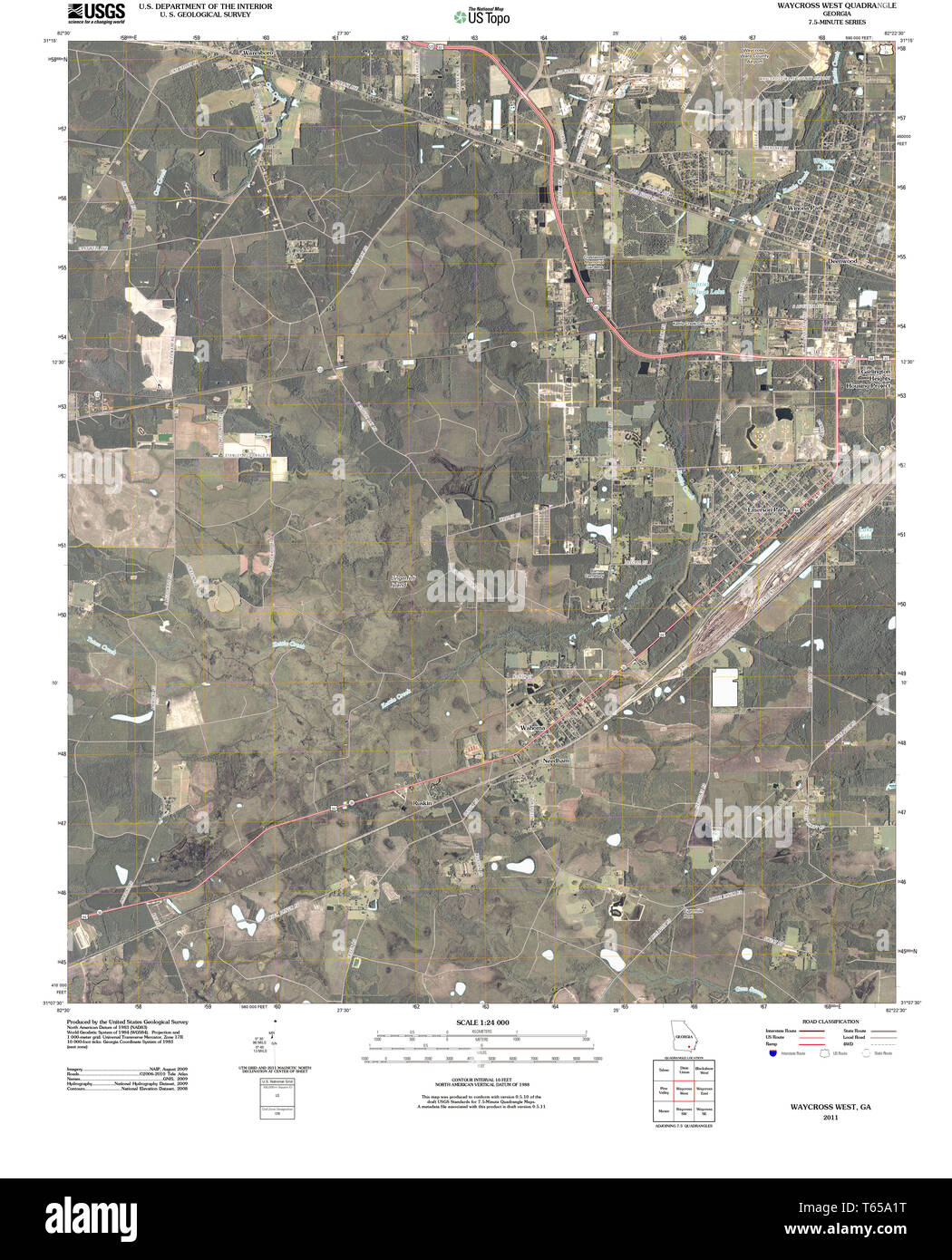 Map of waycross hi-res stock photography and images - Alamy