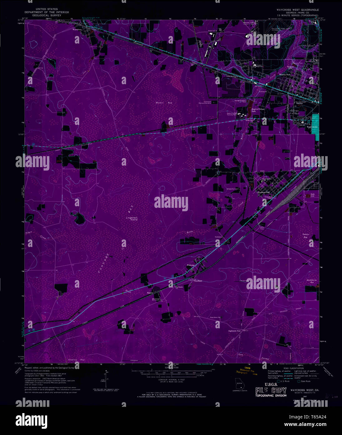 Waycross georgia map hi-res stock photography and images - Alamy