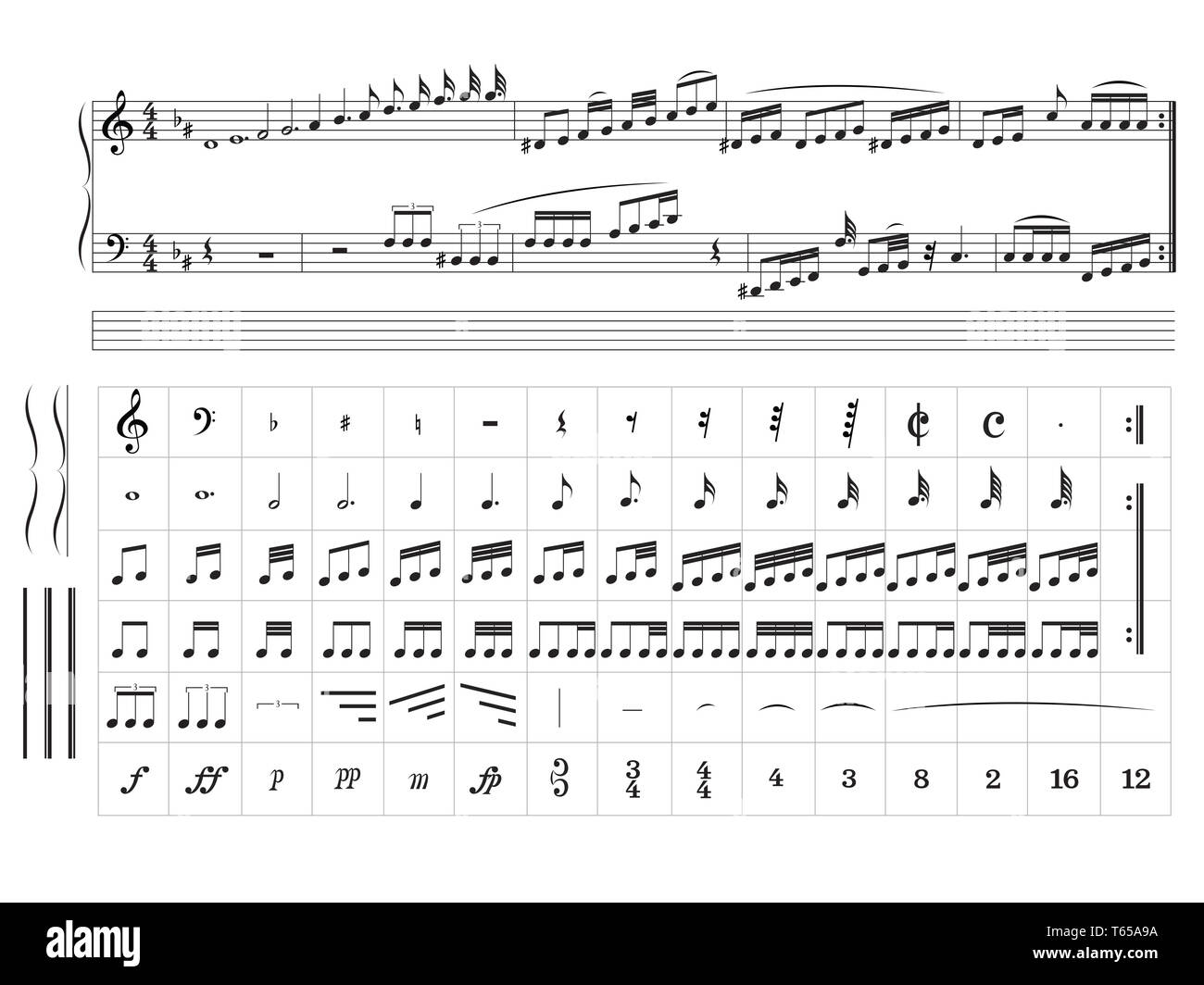 Music notes hi-res stock photography and images - Alamy