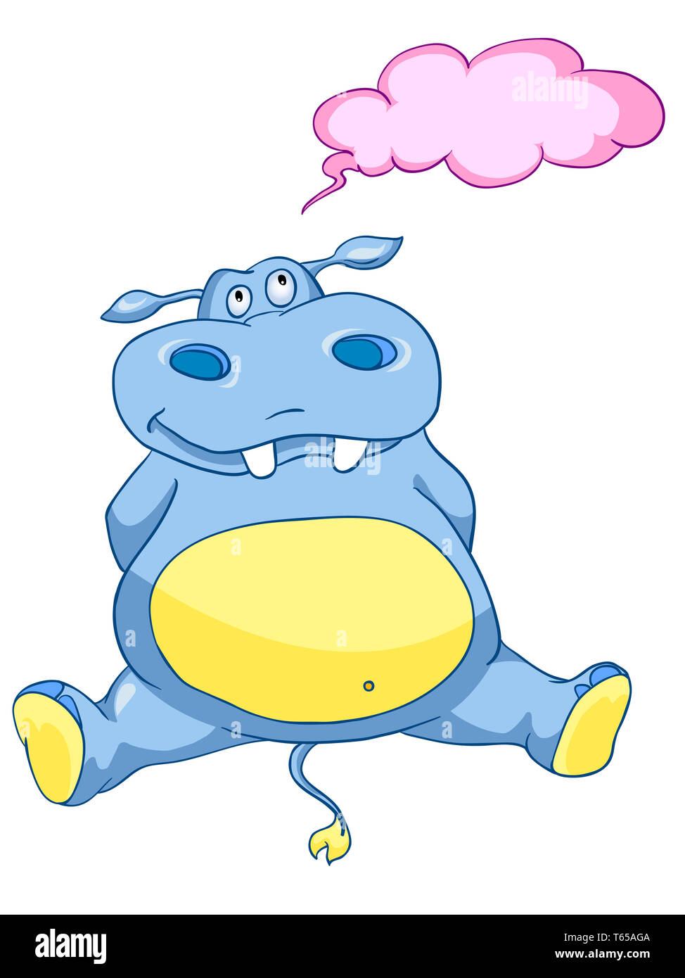 Cartoon Character Hippopotamus Stock Photo - Alamy