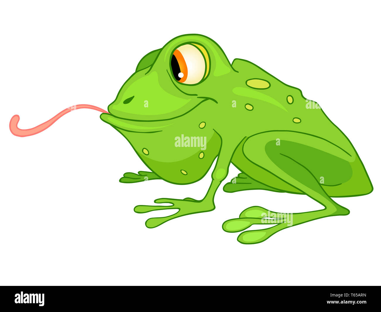 Cute frog cartoon smiling hi-res stock photography and images - Alamy