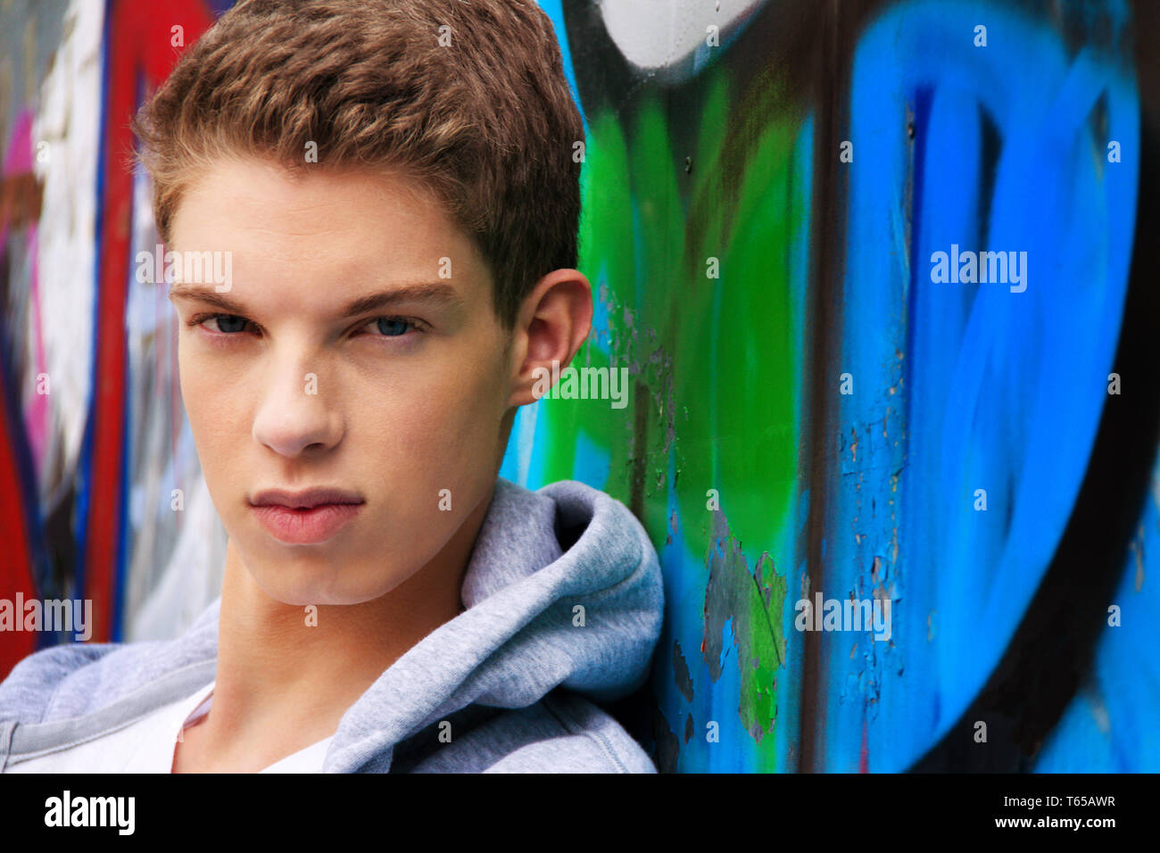 cool looking teenager Stock Photo - Alamy